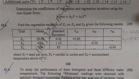 Determine The Coefficients Of Regression And Studyx