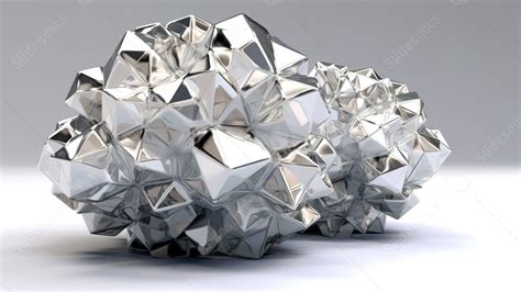 3d Illustration Of Crystal Structure On A Clean White Powerpoint Background For Free Download