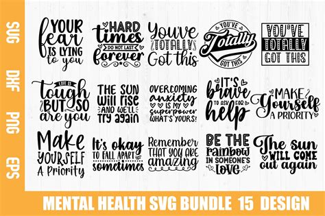 Mental Health Svg Bundle Graphic By Nazrulislam405510 · Creative Fabrica
