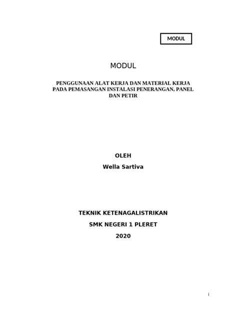 Modul Instalasi Tenaga Listrik Pdf