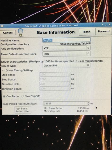Problems With Stepconfig Setup LinuxCNC
