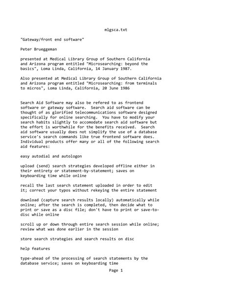 PDF Gateway Front End Software Nd Presentation