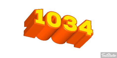 1034 Number Animated  Logo Designs