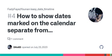 How To Show Dates Marked On The Calendar Separate From Selecteddate