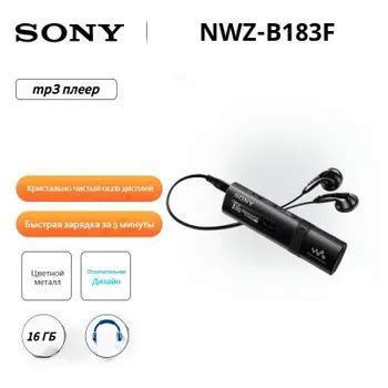 Sony MP3-плеер NWZ-B183F 16 ГБ, черный купить на OZON по низкой цене ...