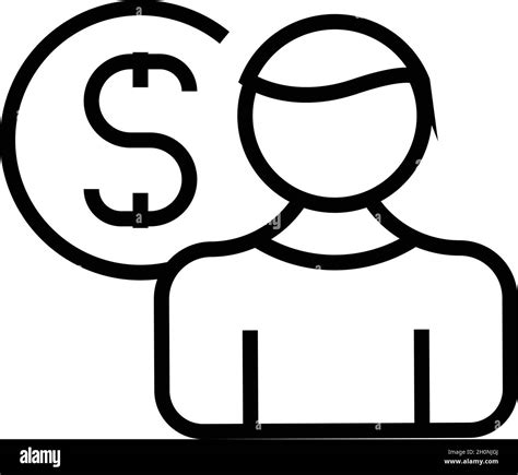 Training Speaker Icon Outline Vector Seminar Person Conference Corporate Stock Vector Image