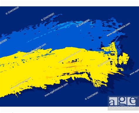 Ukrainian Painted Flag Design Vector Illustration Stock Vector Vector And Low Budget Royalty