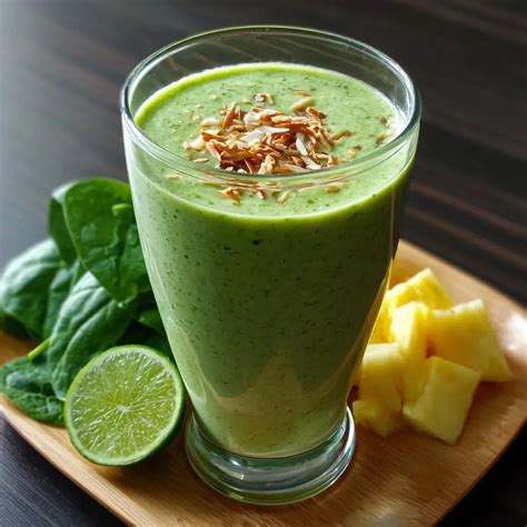 Tropical Spinach Smoothie Recipe Love And Nibbles