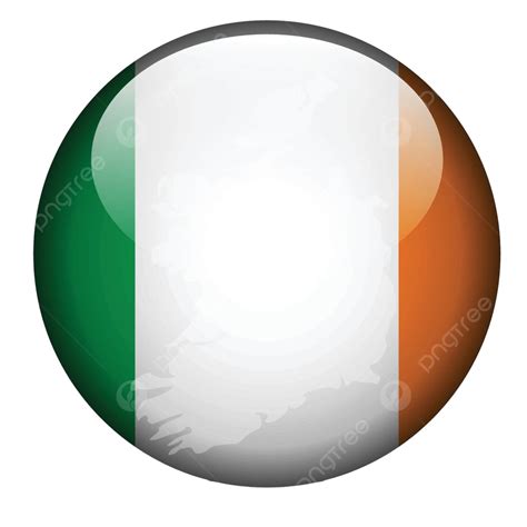 Map On Flag Button Of Ireland Emblem Facts Area Vector Emblem Facts