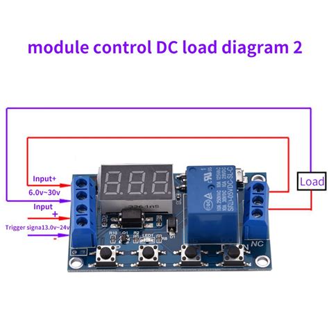 Akozon Timer Relay Switch Module DC 6V 30V Trigger Delay On Off Cycle W Digit LED Display Micro
