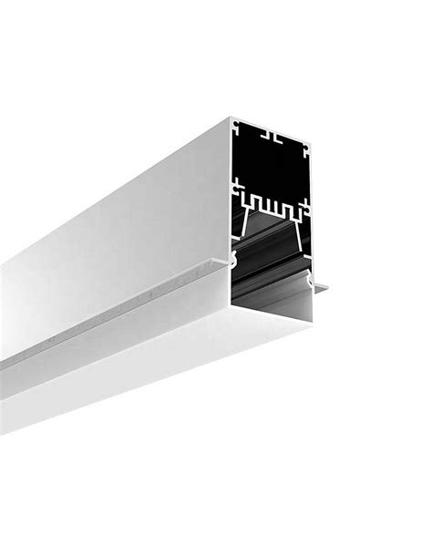 Recessed Aluminum Diffuser For Led Strip With Dropped Lens