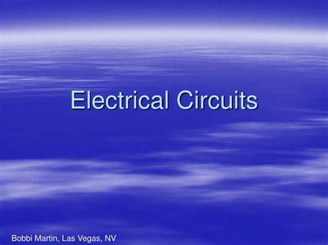 PPT Electrical Circuits PowerPoint Presentation Free Download ID 6252357