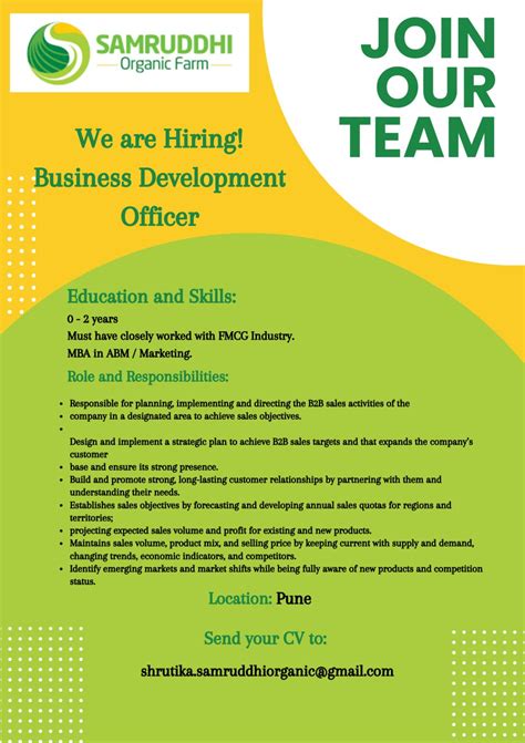 Shrutika Shinde On Linkedin We Are Hiring Business Development Officer Pune 0 2 Years Must