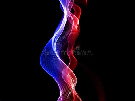 3d Abstract Data Communications Background With Flowing Particles Stock Illustration