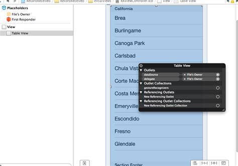Ios Connection With Interface Builder But Uitableview Is Nil