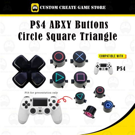 Ps4 Abxy Buttons Circle Square Triangle Abxy Cross Button Repair Part