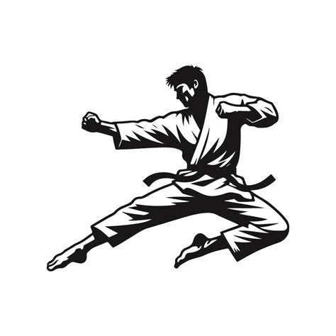 Free Karate Sport Svg Black And White Svg Vector File For Laser