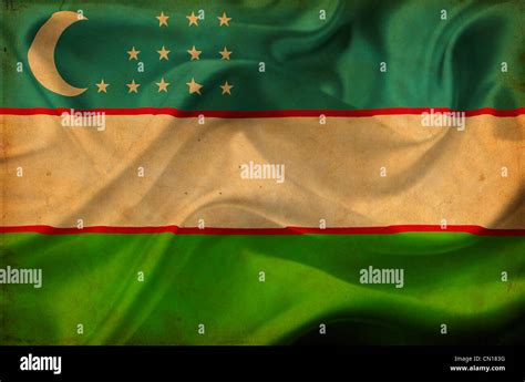 Uzbekistan Waving Flag Stock Photo Alamy