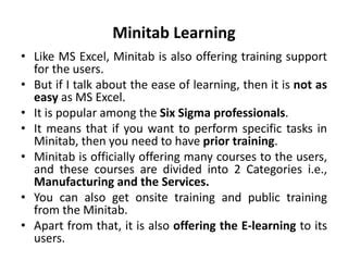 Minitab A Statistical Tool PPTX