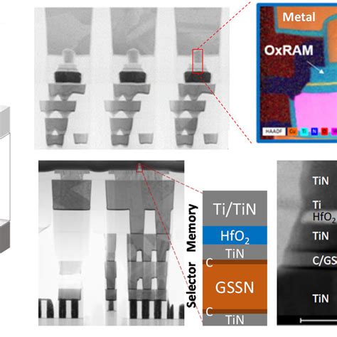 Tem Cross Sections Of An Hfo2 Based Oxram Integrated In The Beol Of A