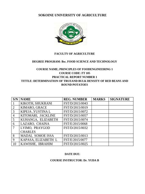 Class Practical Cours Determination Of True And Bulk Density Of Red