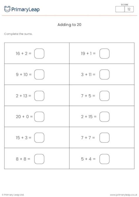 Printable Year 1 Uk Maths Practice