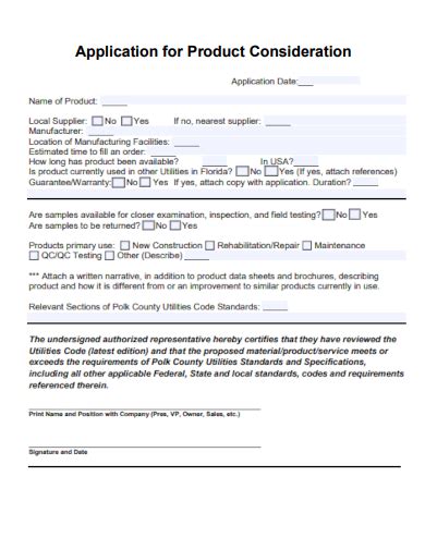 Free 37 Product Application Samples In Pdf Ms Word