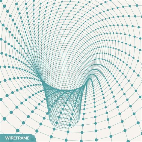 Abstract Tunnel Grid 3d Vector Illustration Stock Vector