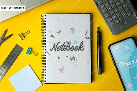 premium psd notebook mockup