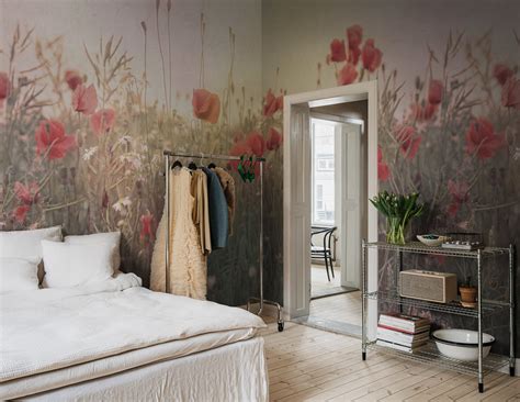 Poppy Field Dawn Rebel Walls