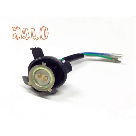 [halo Motor]motorcycle Headlight Socket With Rubber Shopee Philippines