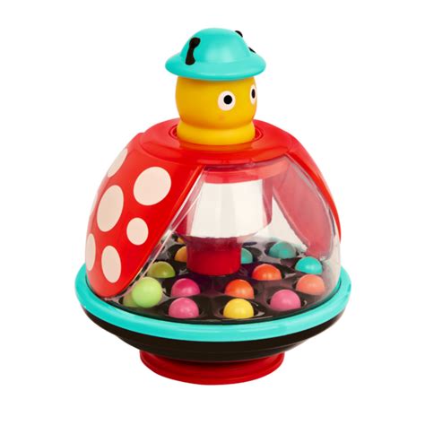 Ladybug Pushtop Ladybug Ball Popper Battat