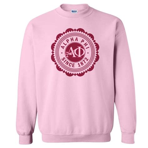 Alpha Phi Seal Crewneck Sweatshirt Sale 30 00 Greek Gear®