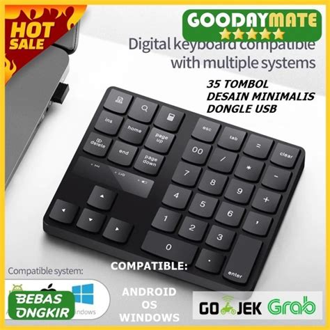 Jual Keypad Numeric Angka Keyboard Kalkulator Numpad Wireless Bluetooth Shopee Indonesia