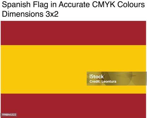 Испанский Флаг В Точных Цветах Cmyk — стоковая векторная графика и другие изображения на тему