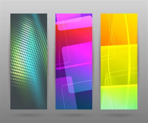 Premium Vector Set Vertical Banner Background Template Layout Flyer47