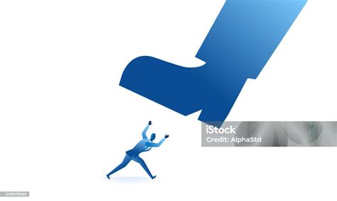 한 손 가리키는 의미 작업 요구 또는 작업 압력 개념 평면 일러스트 비즈니스 에 대한 노력과 프리젠 테이션에 대 한 압력 가리키기에 대한 스톡 벡터 아트 및 기타 이미지