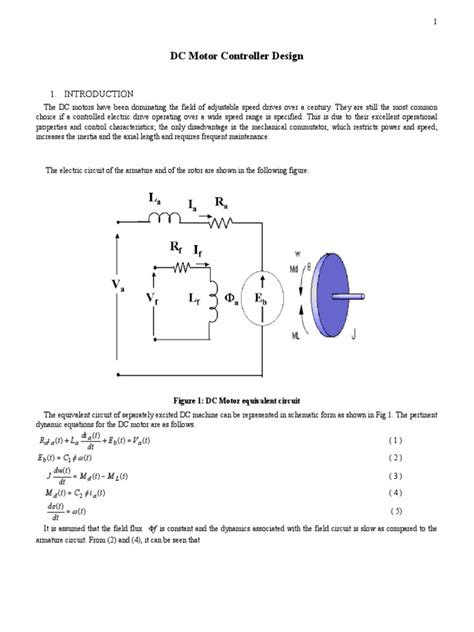 Dc Motor Controller Design Pdf Electric Motor Telecommunications