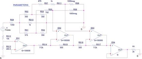 simulation circuit of the sensor in pspice download scientific diagram