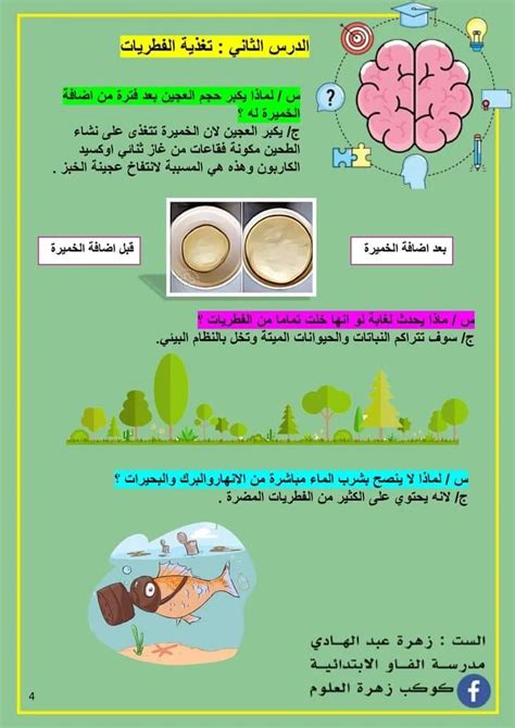 مختصر شرح علوم الثالث ابتدائي الوحدة الاولى من 15 صفحة