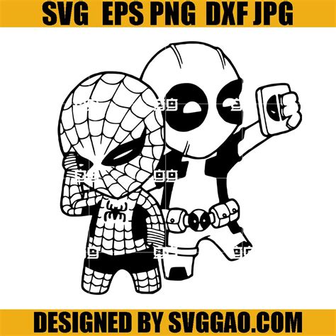 Deadpool Chibi Svg Spiderman Chibi Svg