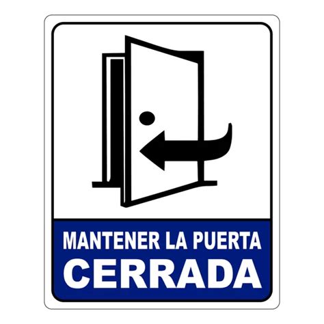 Letrero Mantener Puerta Cerrada Mercadolibre 📦