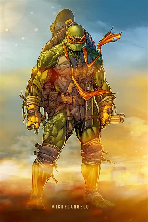 Teenage Mutant Ninja Turtles Michelangelo Color By Le0arts On DeviantArt