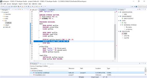 Compile Run And Debug Cobol It Developer Studio