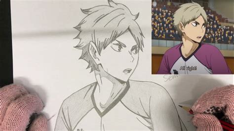 Drawing Eita Semi Haikyuu ハイキュー 瀬見英太 描いてみた Youtube