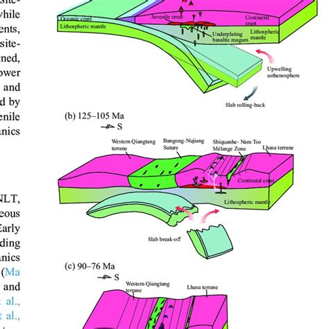 Schematic Illustration Shows The Geodynamic Evolution Of The Nlt