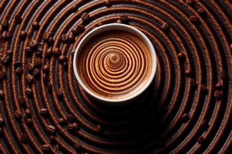 Premium Ai Image Coffee With The Optical Illusion Of Endless