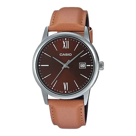 Jual Casio Jam Tangan Pria Casio General MTP V L B UDF Brown Dial Tan Leather Band Original
