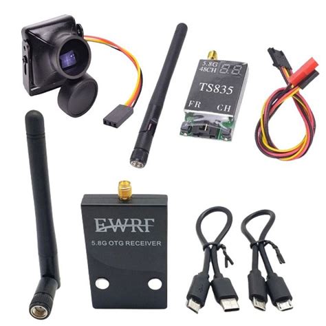 Fpv Camera Kit With Uvc 5 8g Otg Phone Fpv Receiver Ts835 Fpv Transmitter And 1200tvl Cmos Camera