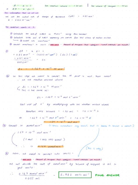 Week 6 Pre Lab Question That I Got Wrong Explanation Pdf Enzyme